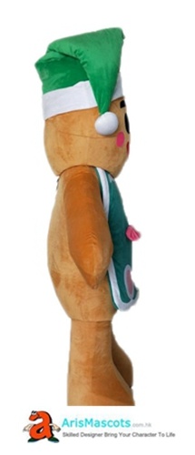 Adult Gingerbread Boy mascot costume for Christmas cartoon mascot ...